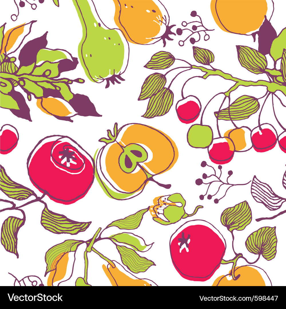 Food vintage wallpaper Royalty Free Vector Image
