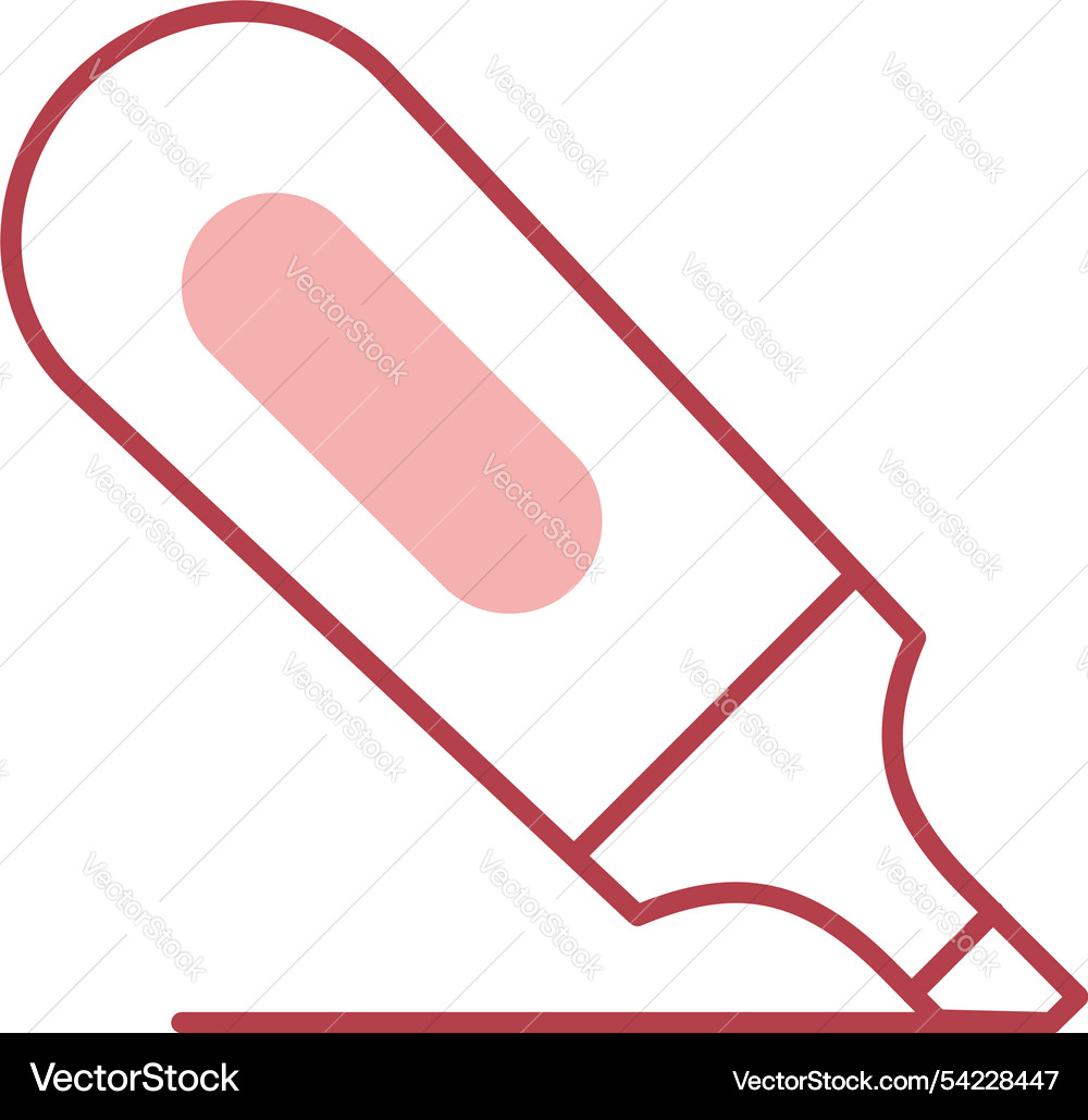 Highlighter line fill icon Royalty Free Vector Image