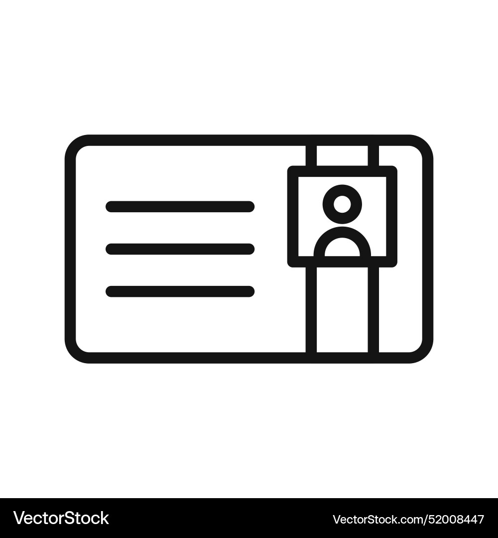 Id badge icon perfect for identification Vector Image