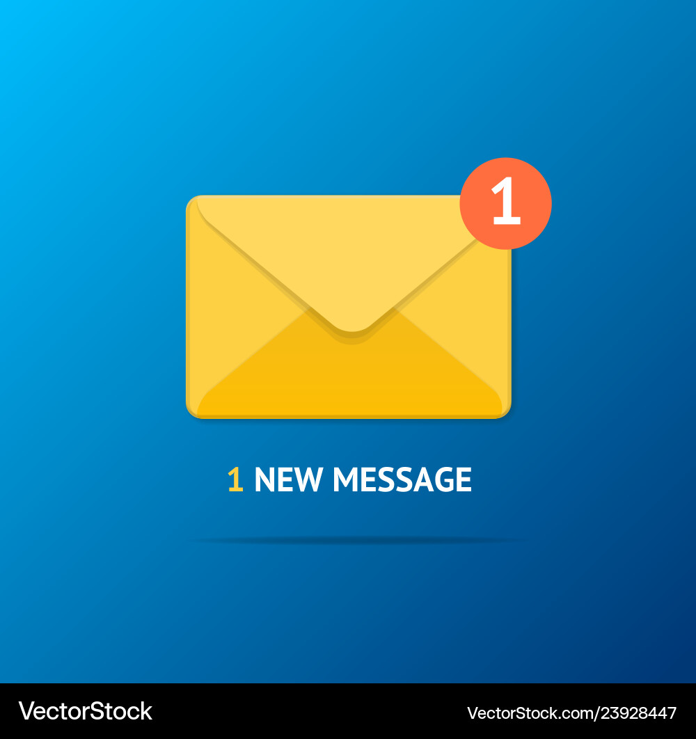 Incoming Message Notification Royalty Free Vector Image