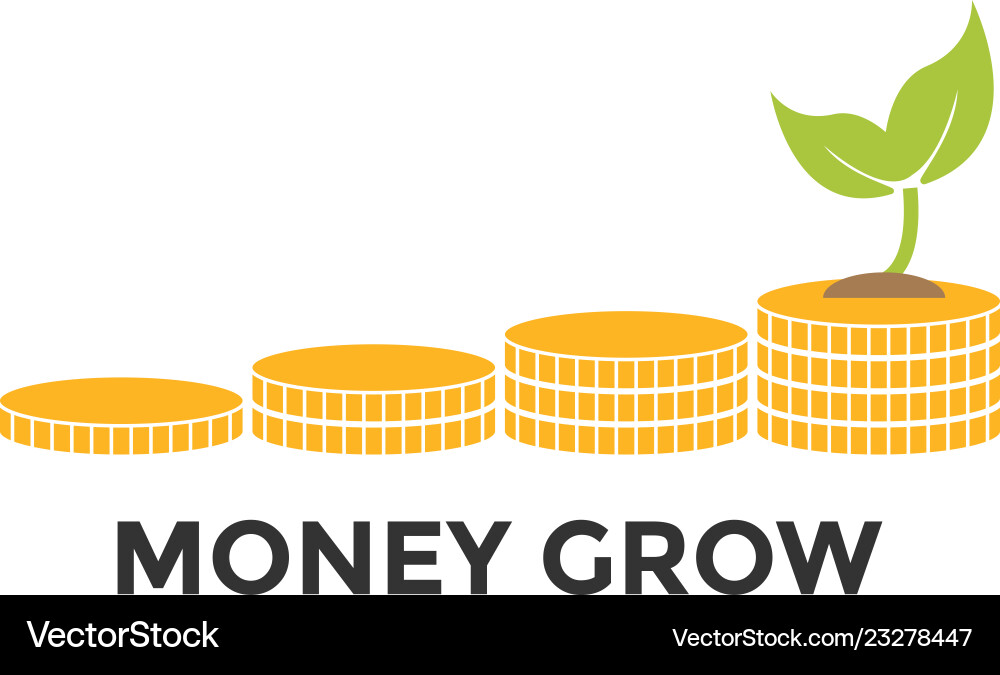 Money grow graphic icon design template Royalty Free Vector