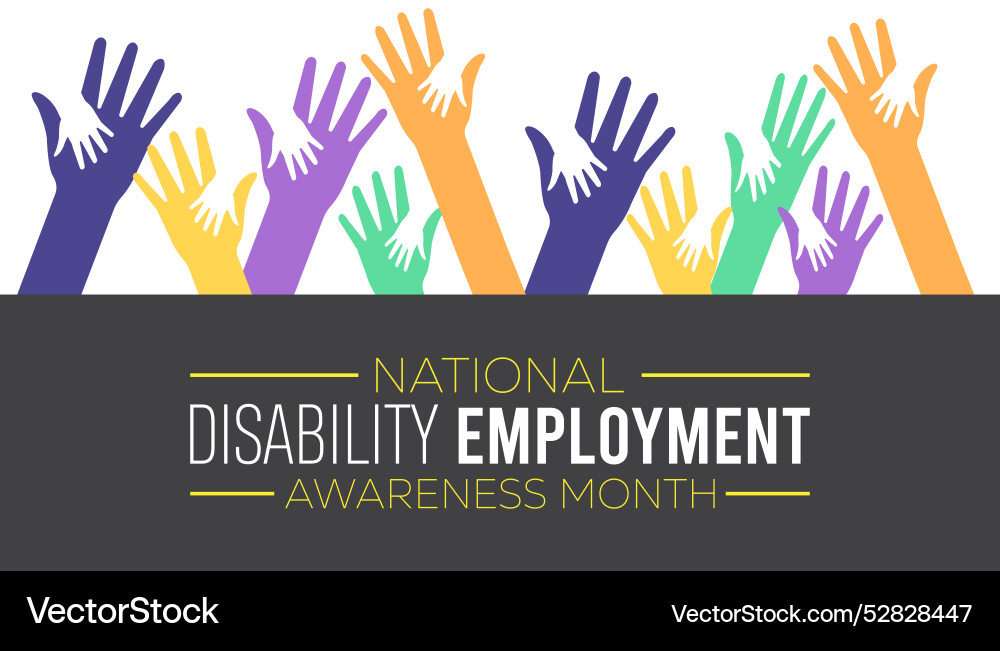National disability employment awareness month Vector Image