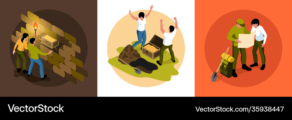 Treasure hunt design concept Royalty Free Vector Image