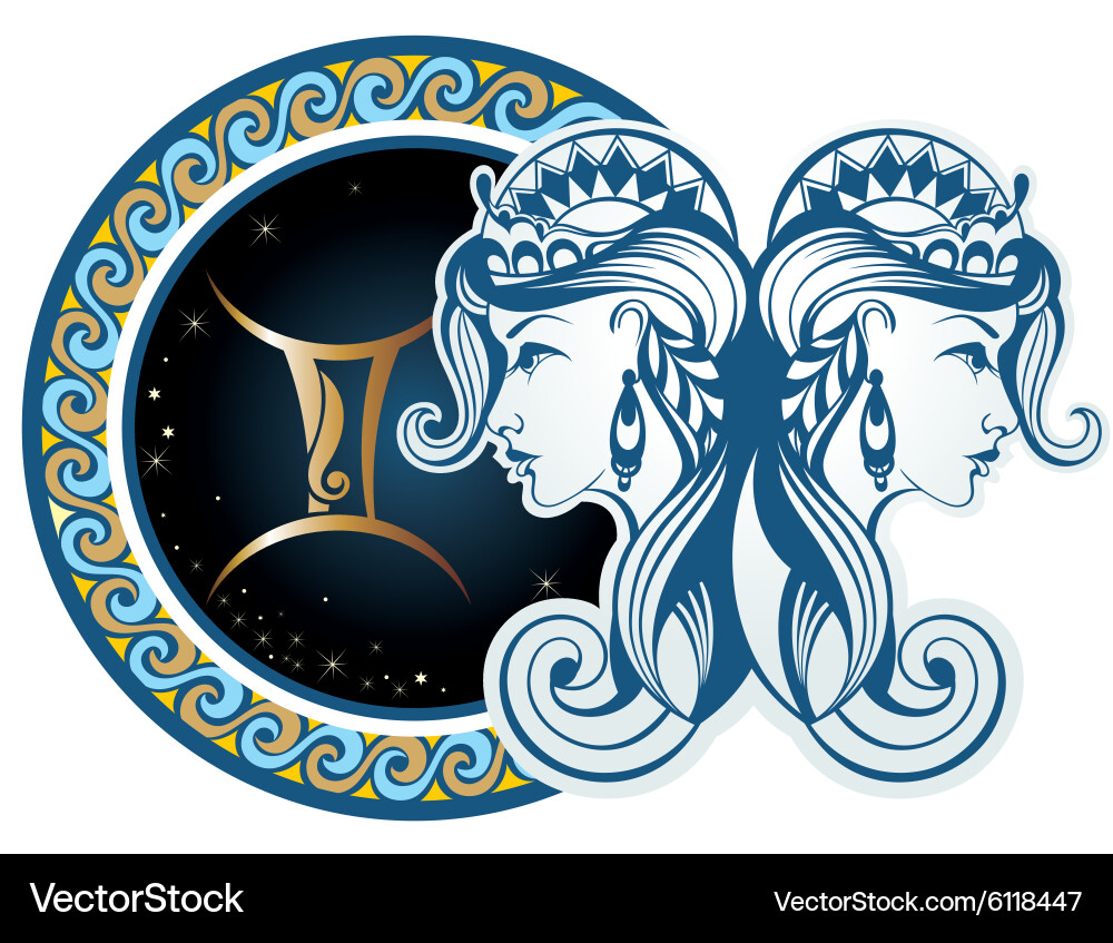 Zodiac signs - gemini Royalty Free Vector Image