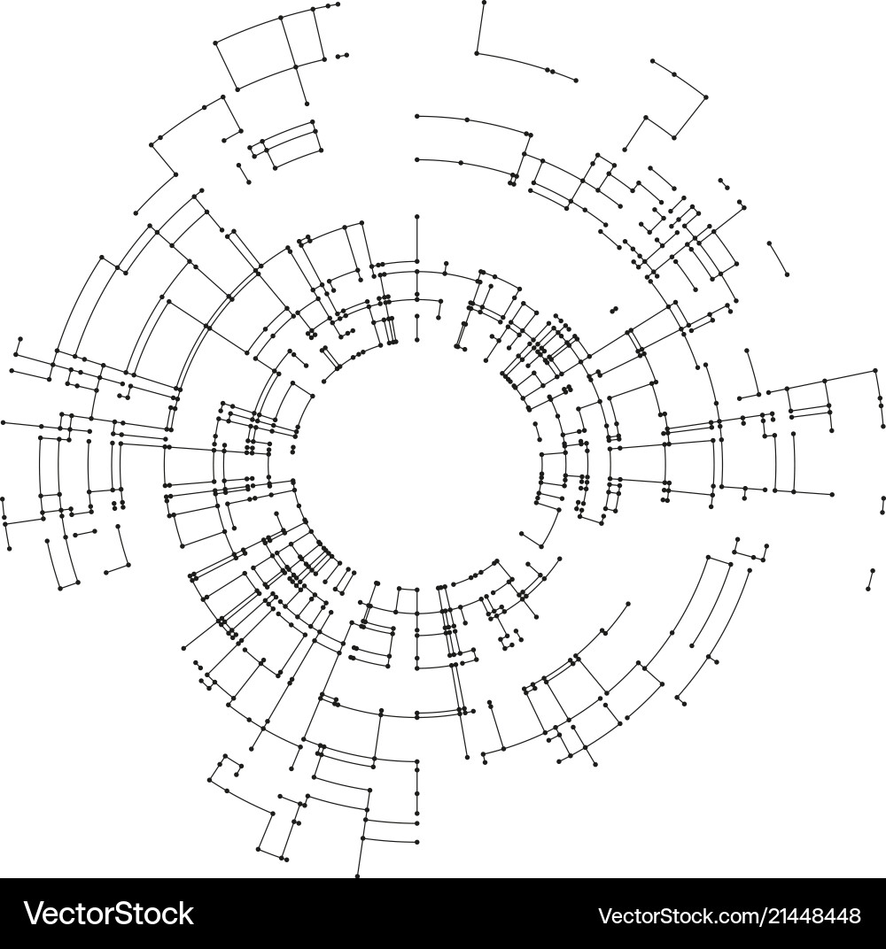 Connecting lines and dots on white background Vector Image