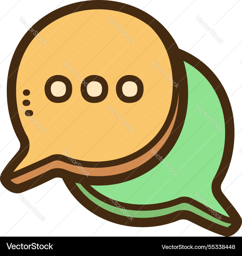 Conversation - communication doodle art Royalty Free Vector