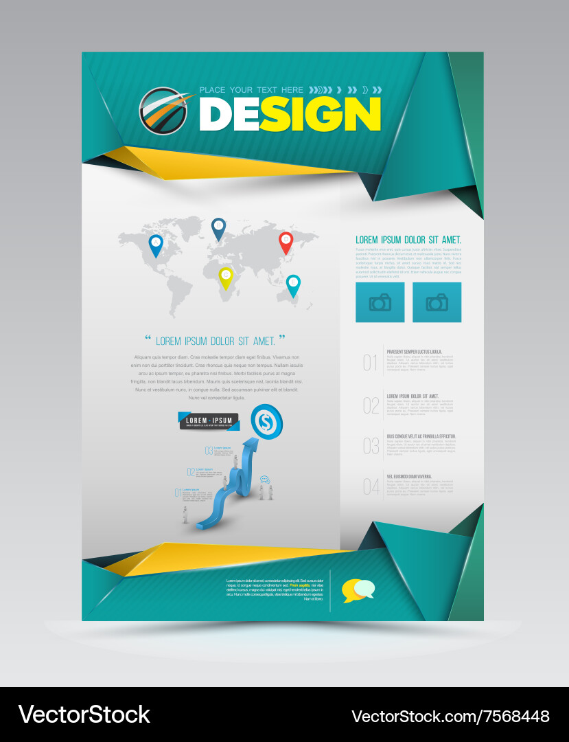 Design page template modern style Royalty Free Vector Image