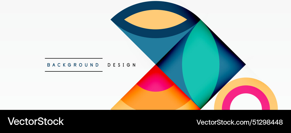 Geometric shapes like triangles and rectangles Vector Image