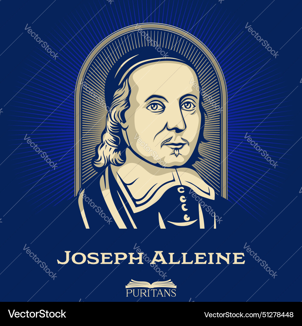 Great puritans joseph alleine Royalty Free Vector Image