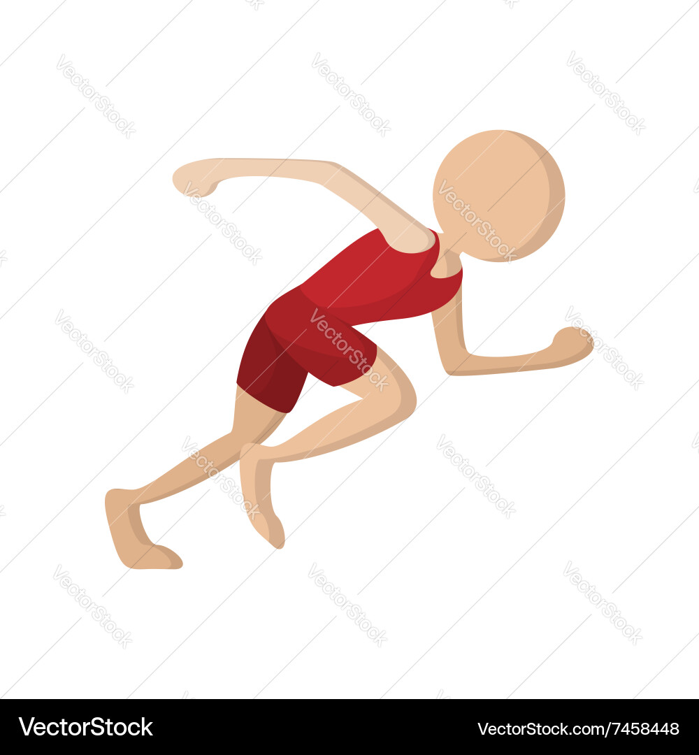 Runner cartoon icon Royalty Free Vector Image - VectorStock