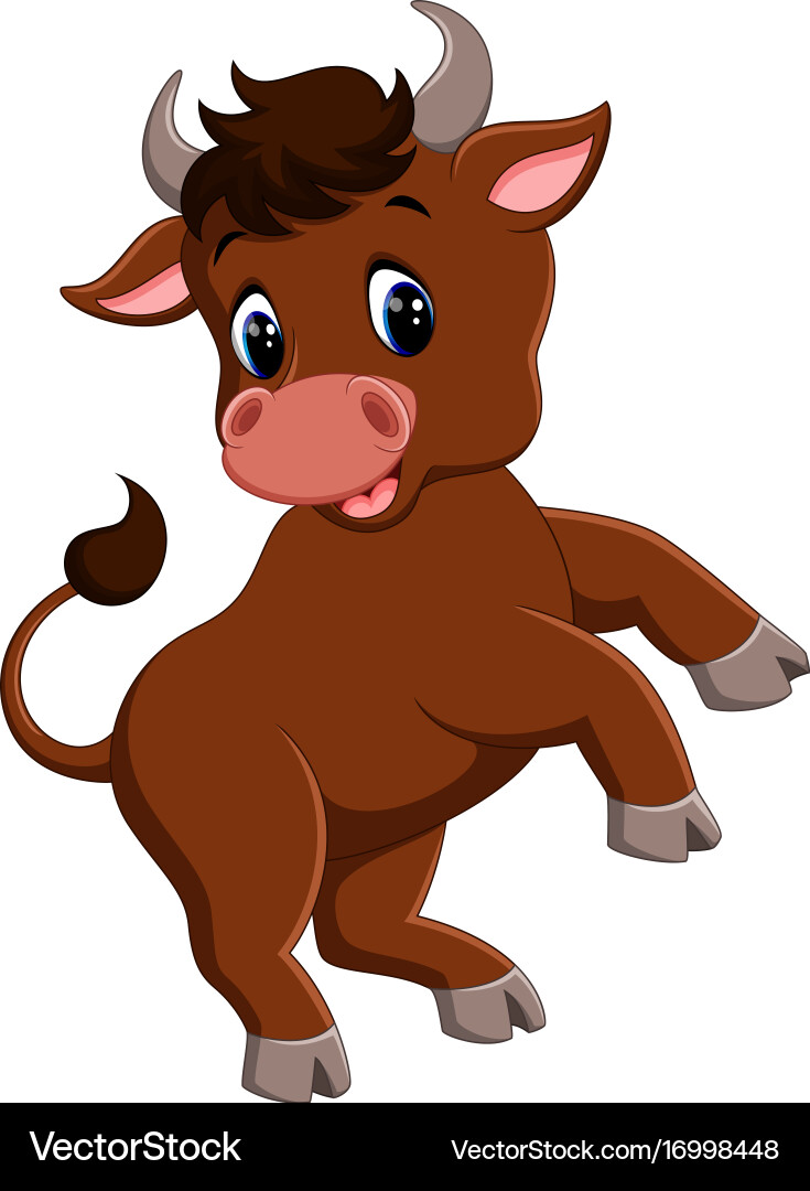 Smiling bull mascot Royalty Free Vector Image - VectorStock