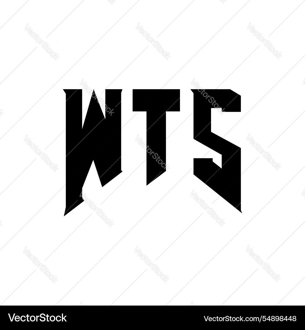Wts letter logo design for technology company Vector Image