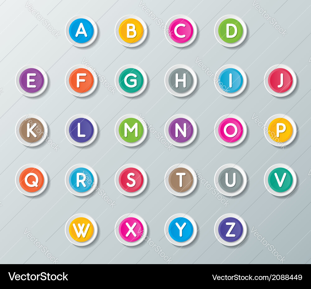 Abc font Royalty Free Vector Image - VectorStock