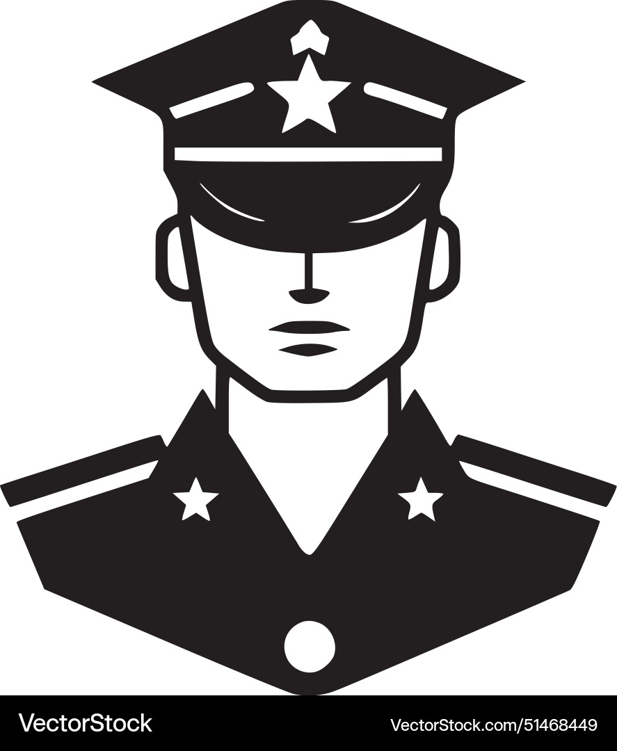 Army - black and white isolated icon Royalty Free Vector