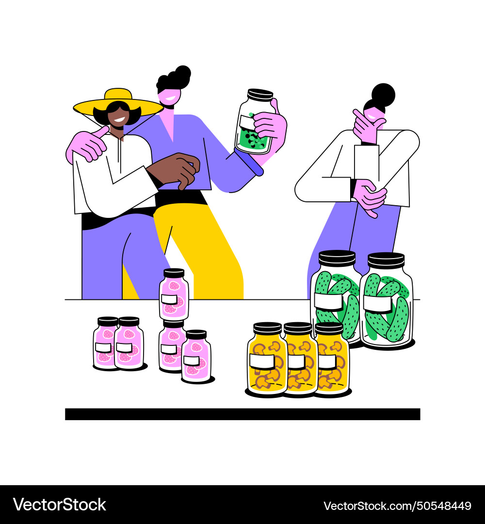 Community fair isolated cartoon Royalty Free Vector Image