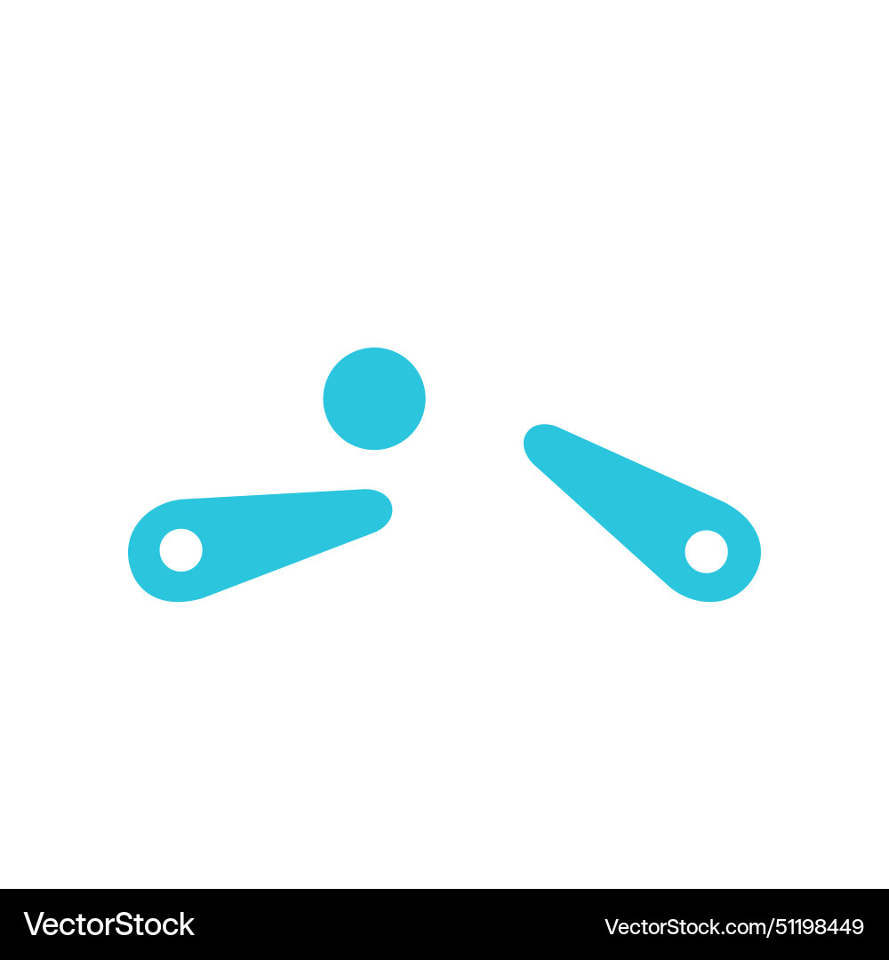 Entertainment game pinball flipper icon isolated Vector Image