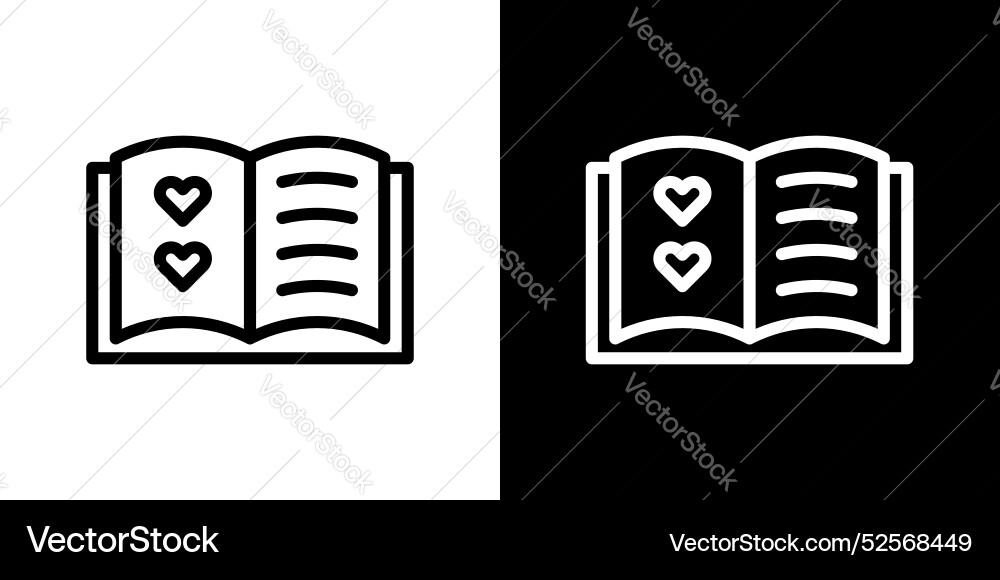 Guests book icon set on white background Vector Image