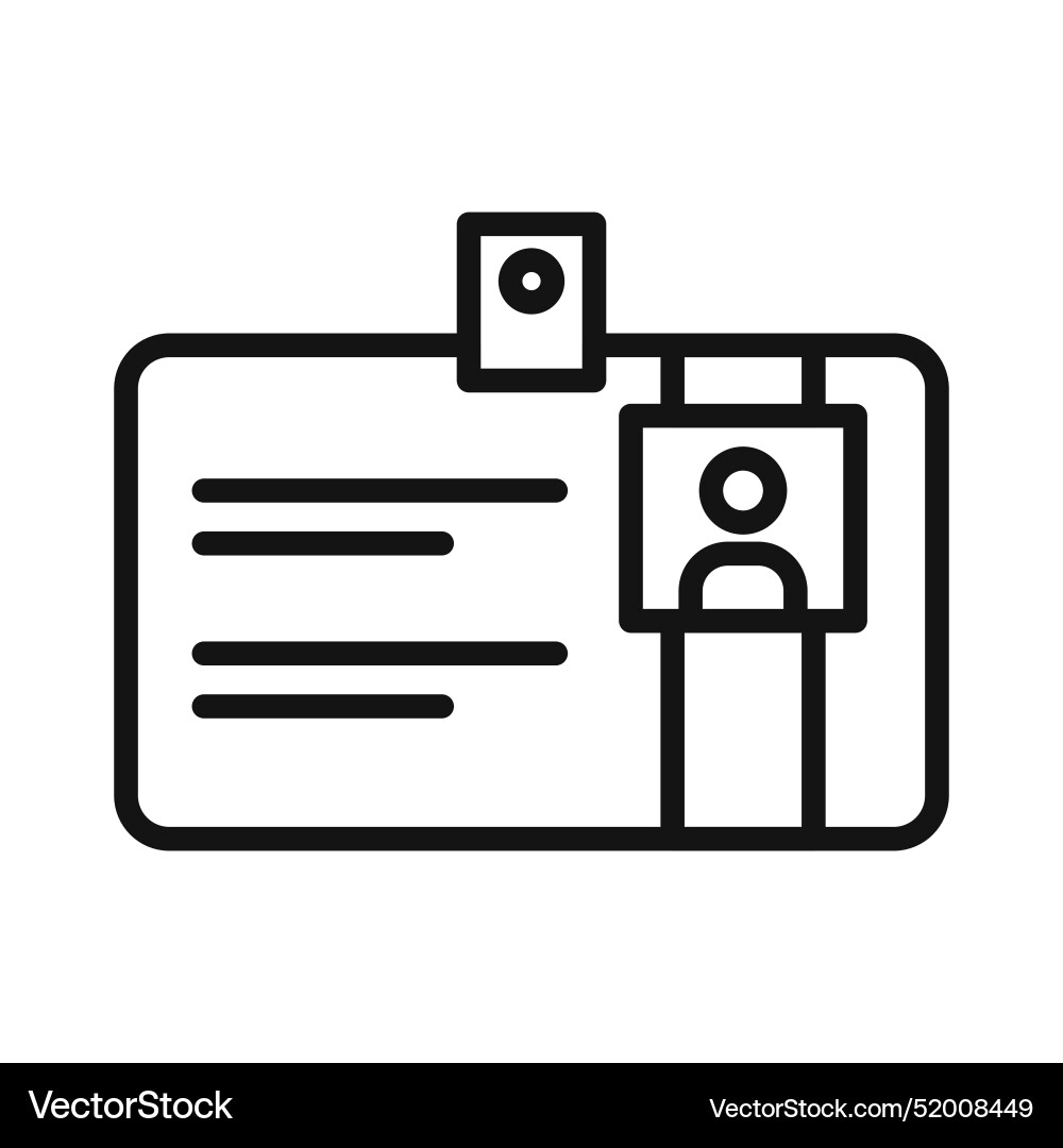 Identification id badge icon perfect for security Vector Image