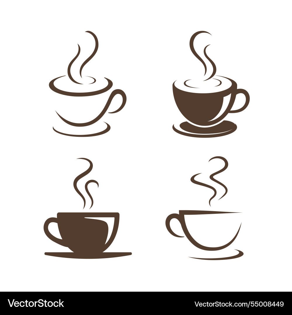 Kaffeetasse Logo Kaffee Shop Ikone Bild Lizenzfreier Vektor