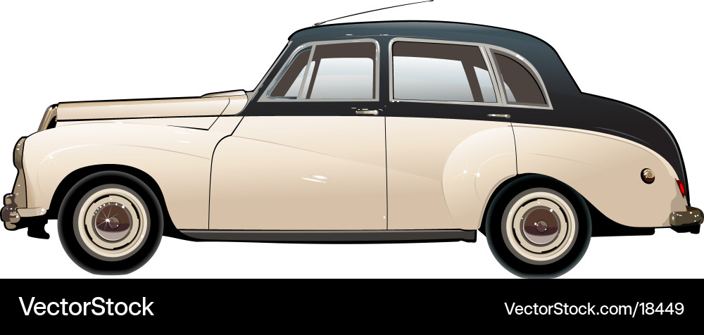 Retro car Royalty Free Vector Image - VectorStock