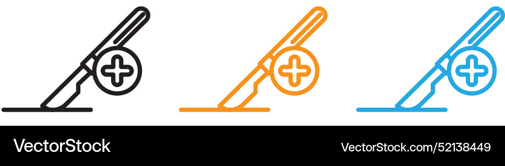 Surgery logo set collection for web app ui Vector Image