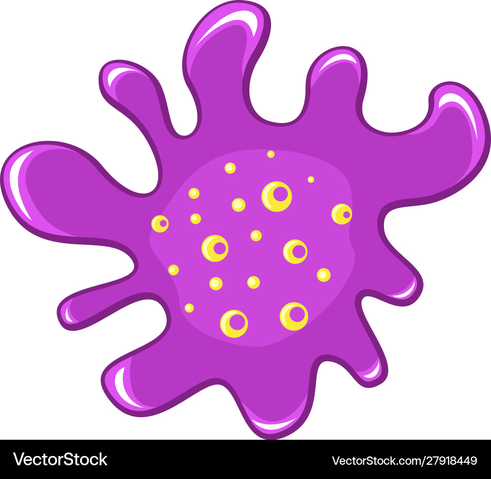 Unicellular bacterium bright violet icon biology Vector Image