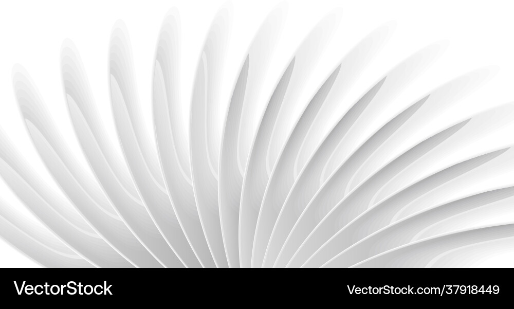 White 3d curves forming elegant twisted background