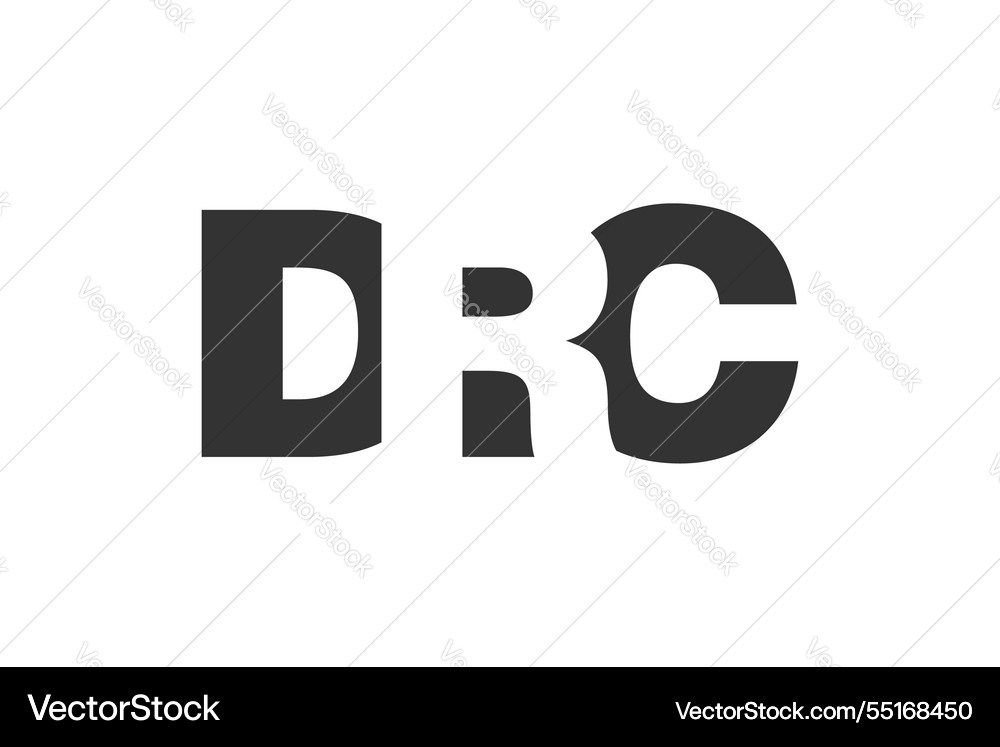 Drc logo design initial letter d r c kühn schrift