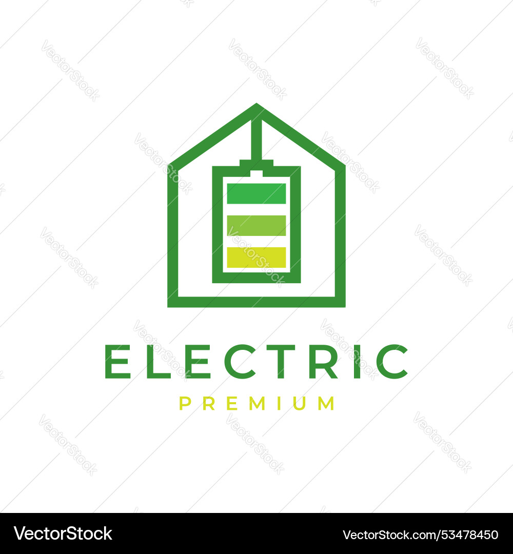 House energy electric modern logo design Vector Image
