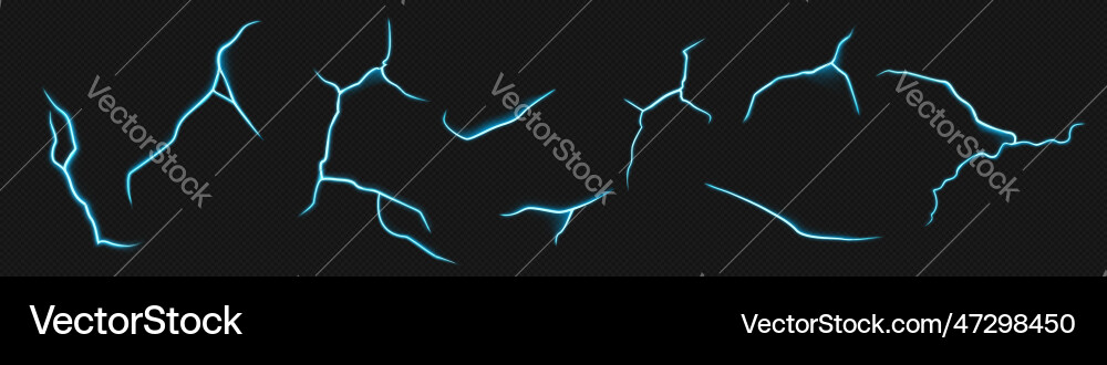 Lightning electric effect light thunder Royalty Free Vector