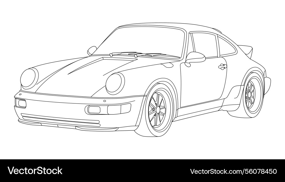 Porsche 911 Royalty Free Vector Image - VectorStock