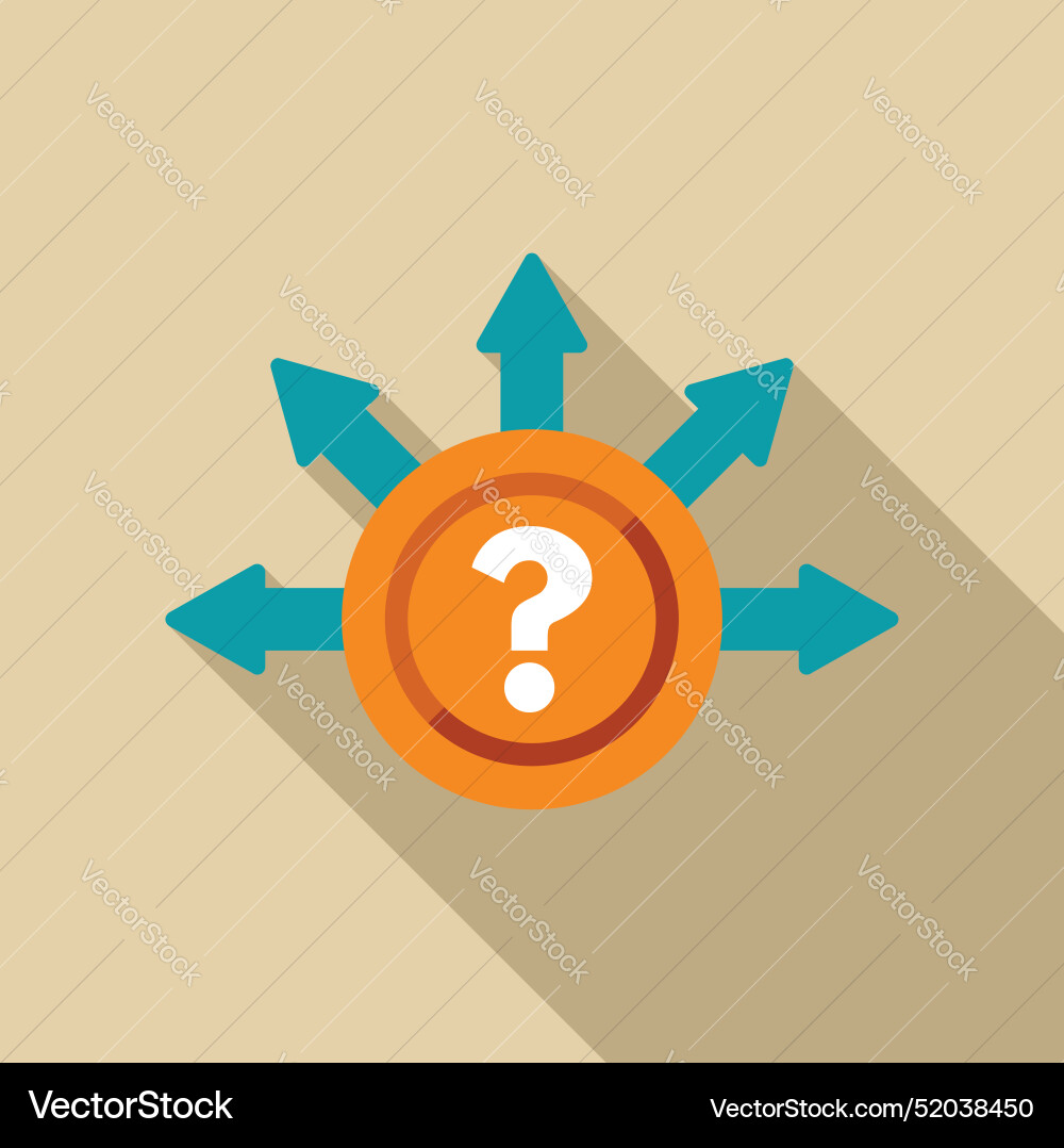 Question mark choosing the right direction Vector Image