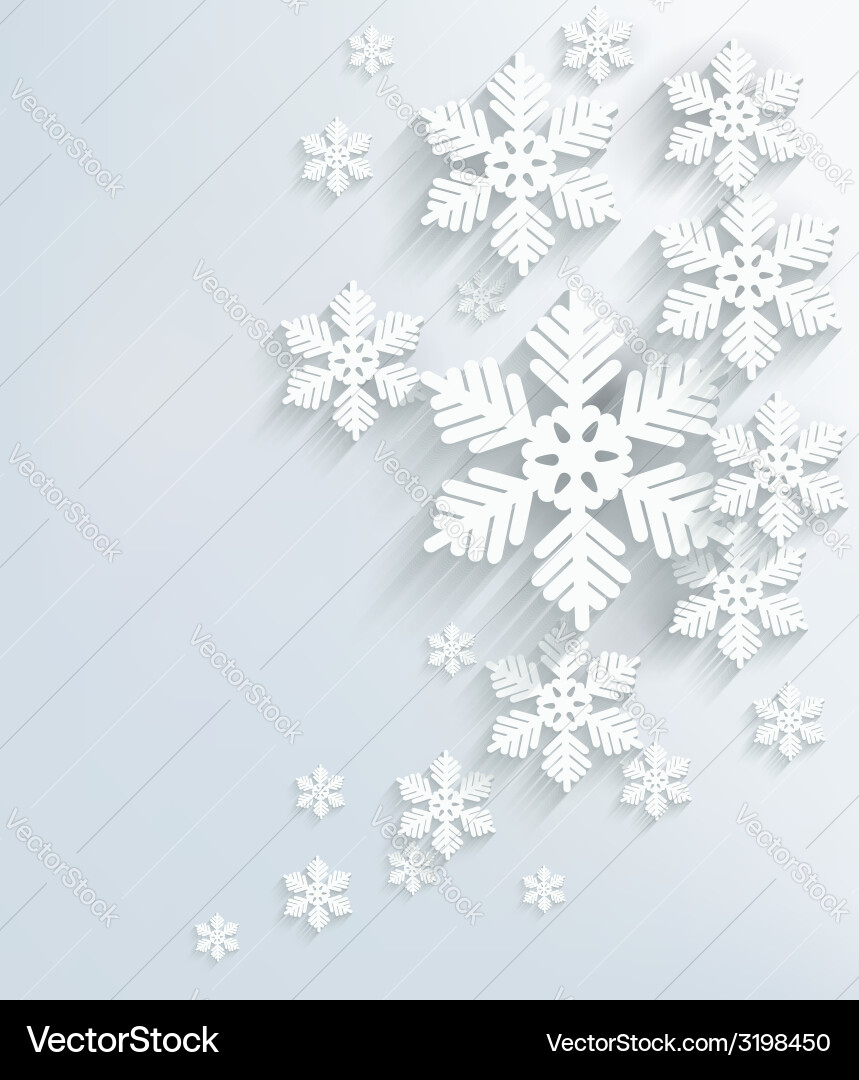 Snowflake Christmas Postcard Royalty Free Vector Image