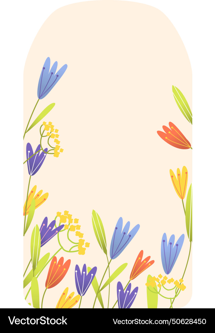 Wedding floral tag template Royalty Free Vector Image