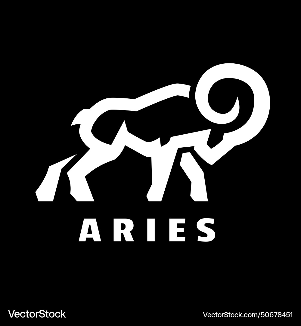 Attacking ram logo Royalty Free Vector Image - VectorStock