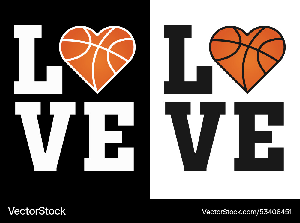 Basketball love typography lover Royalty Free Vector Image