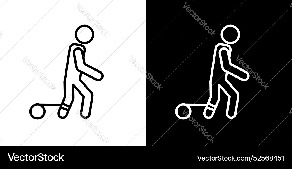 Guilty human icon set on white background Vector Image