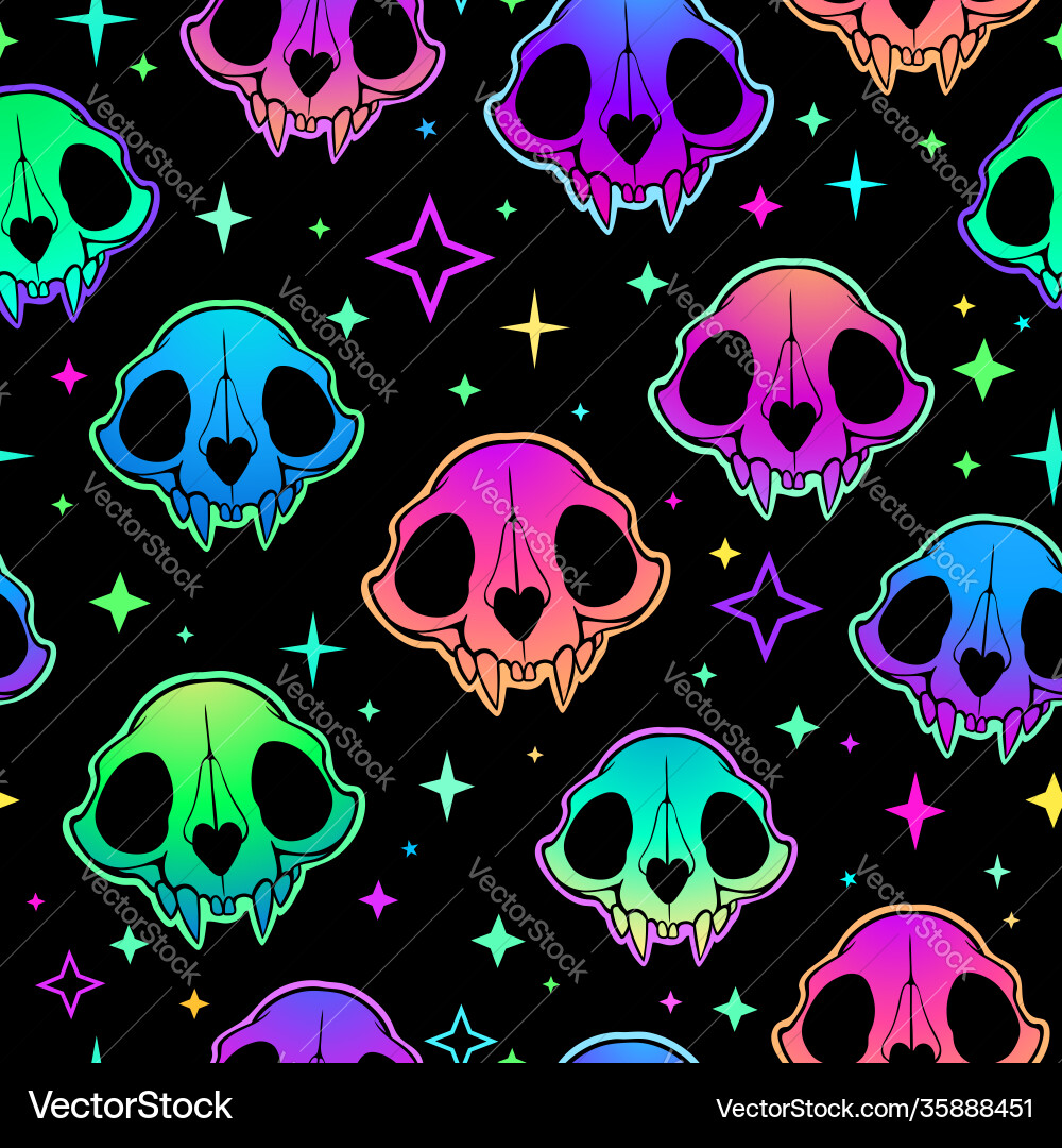 Neon retro pattern multicolored bright animal Vector Image