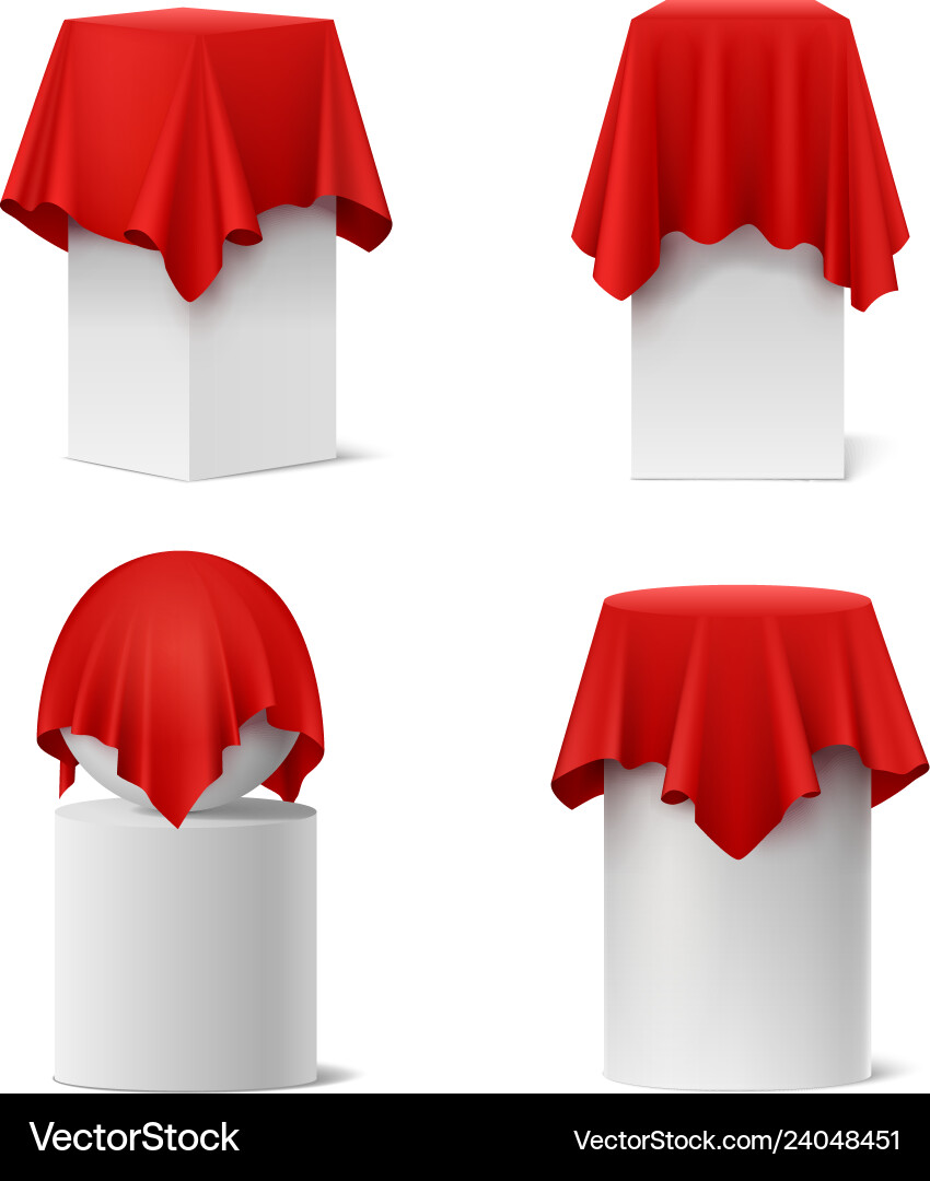 Presentation silk cloth set Royalty Free Vector Image