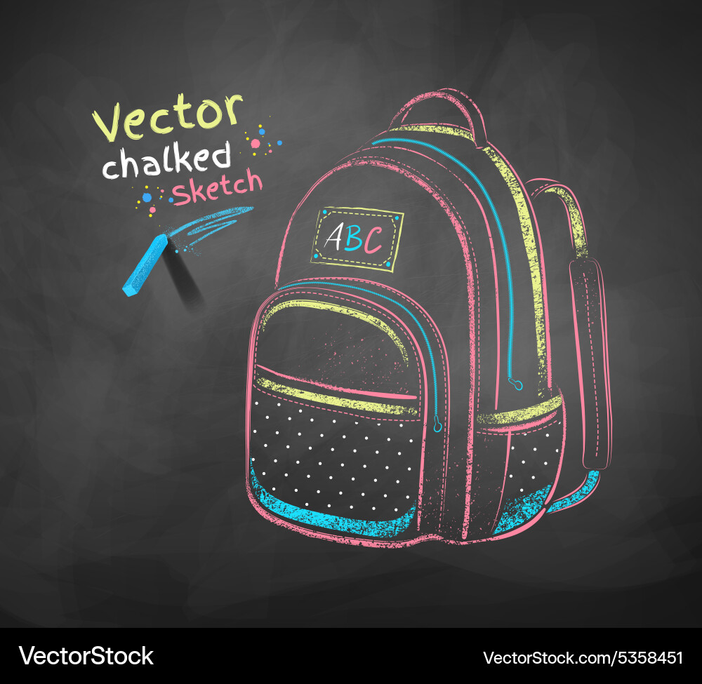School bag Royalty Free Vector Image - VectorStock