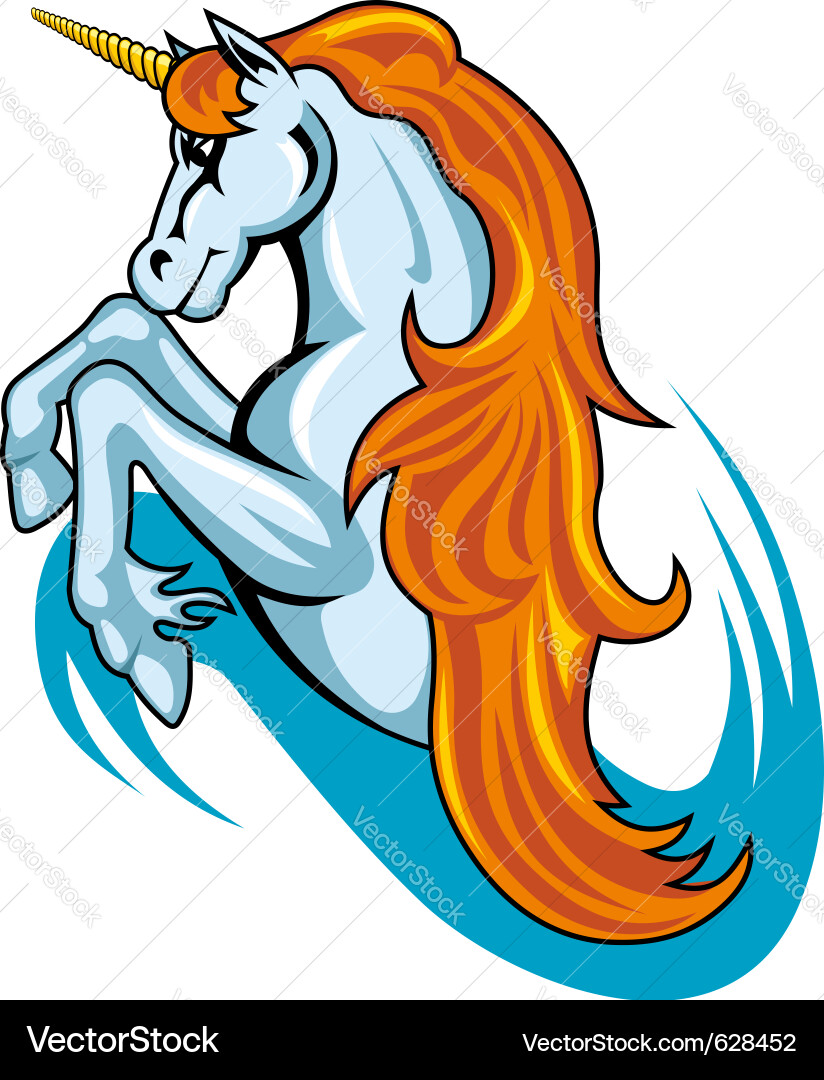 Fantasy unicorn horse Royalty Free Vector Image