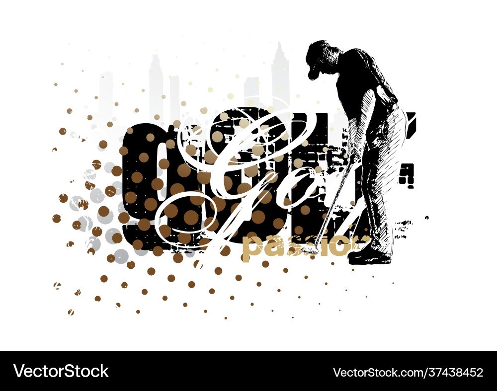 Golf poster background Royalty Free Vector Image