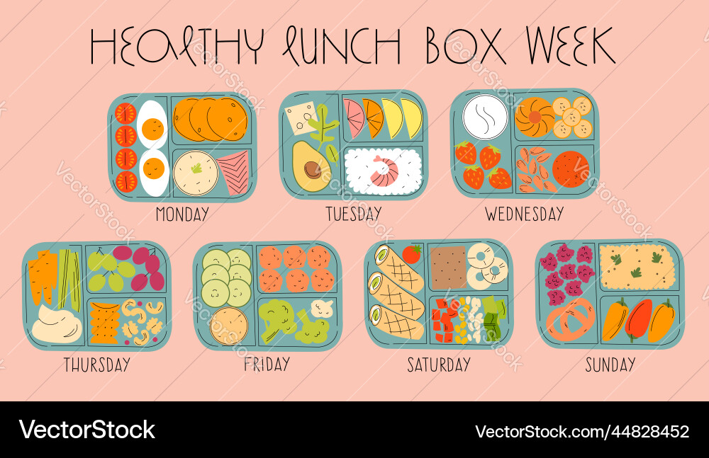 Lunch box Royalty Free Vector Image - VectorStock