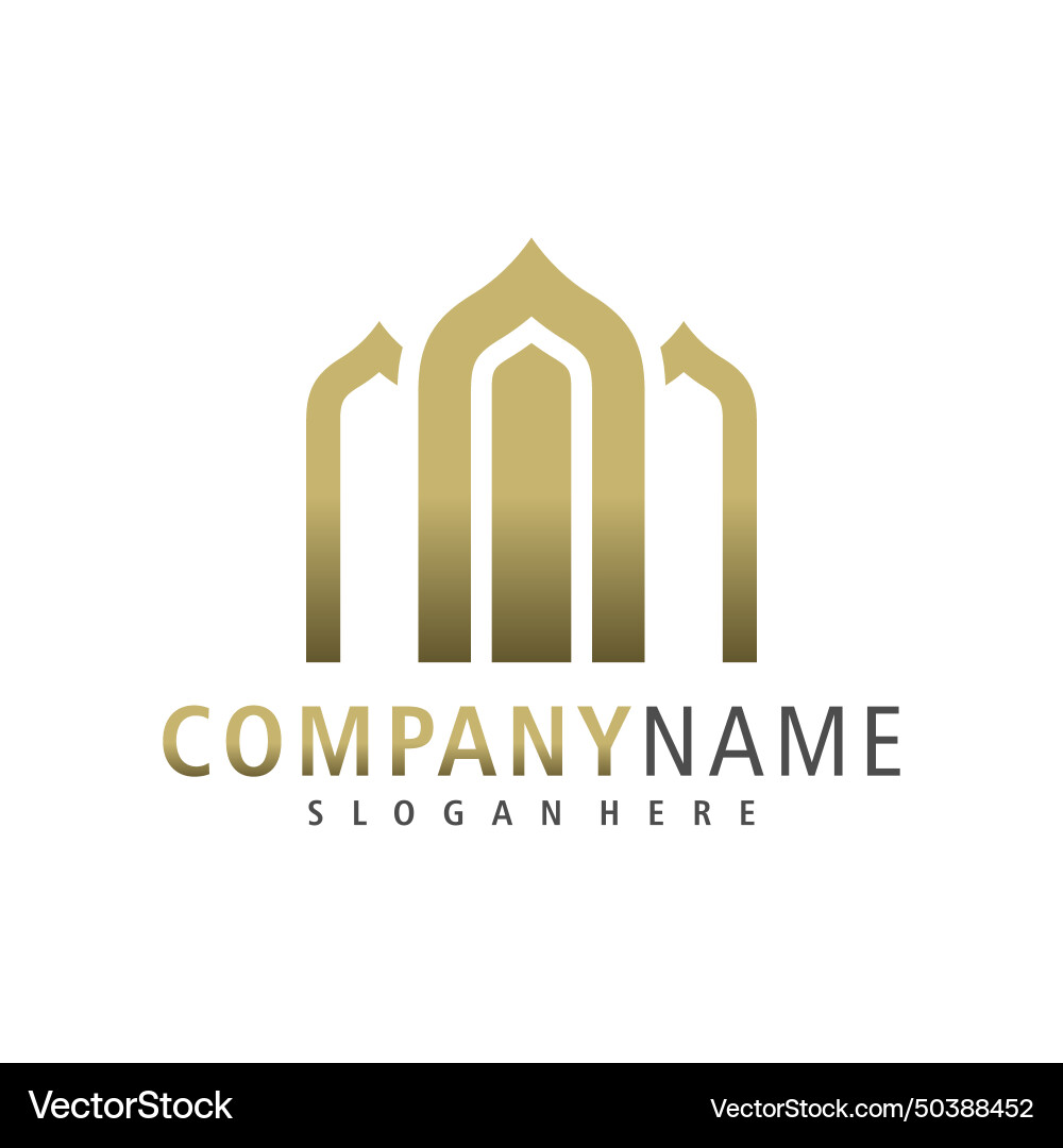 Mosque logo design creative concepts Royalty Free Vector