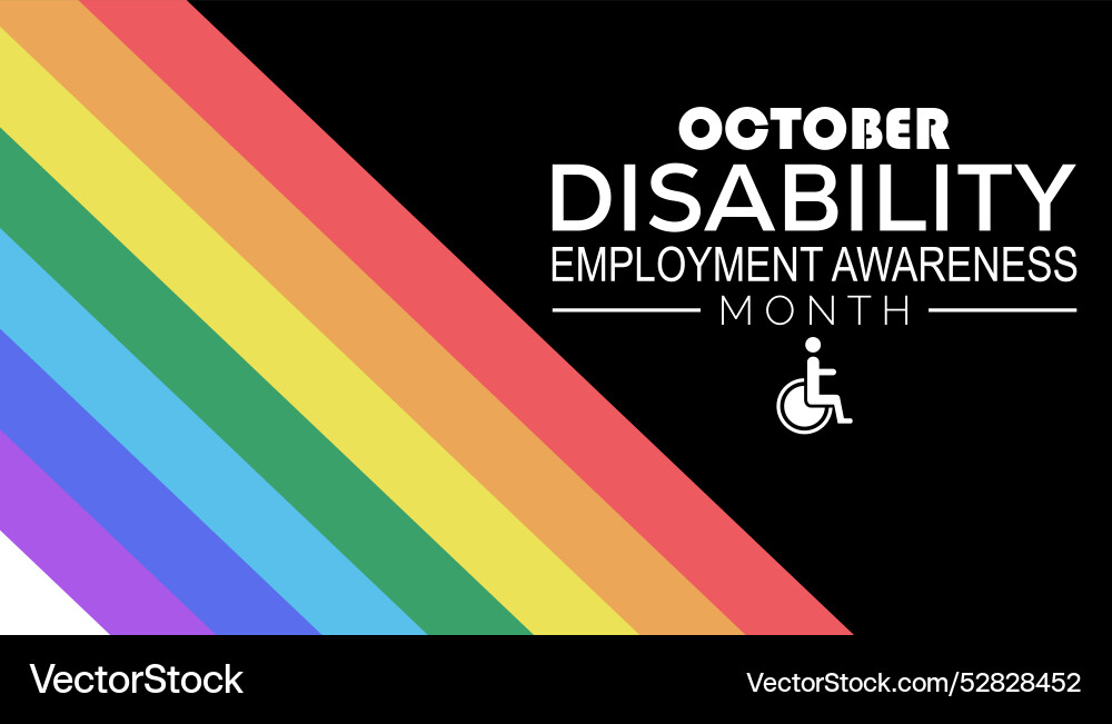 National disability employment awareness month Vector Image