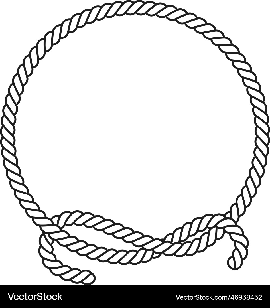Nautical Rope Circle Rope Vector Illustration Design Template