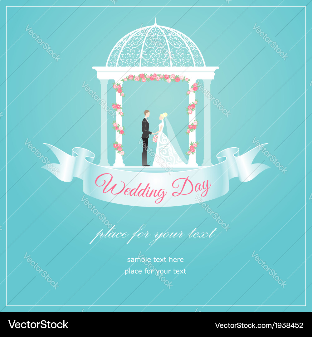 Wedding arch ribbon Royalty Free Vector Image - VectorStock
