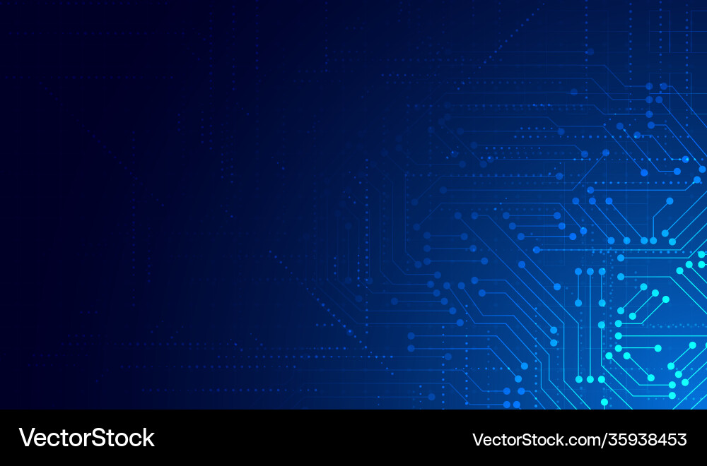 Abstract technology with global world network Vector Image