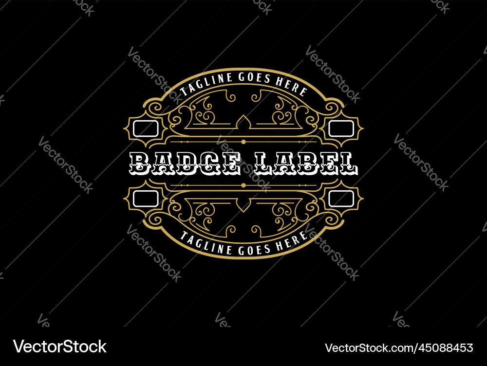 Black background with old royal border frame Vector Image
