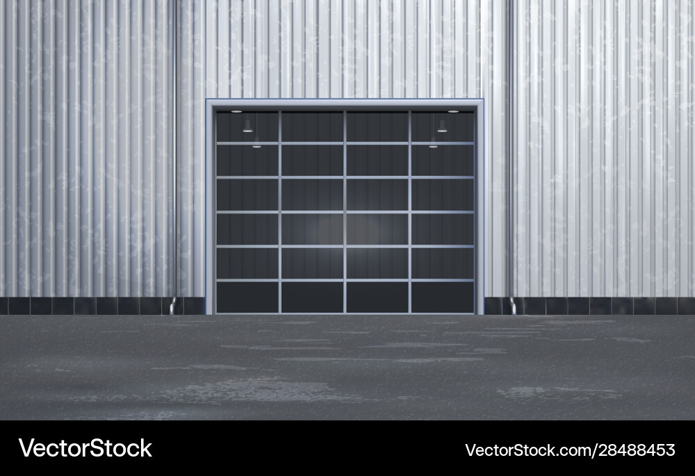 Garage warehouse metal Royalty Free Vector Image